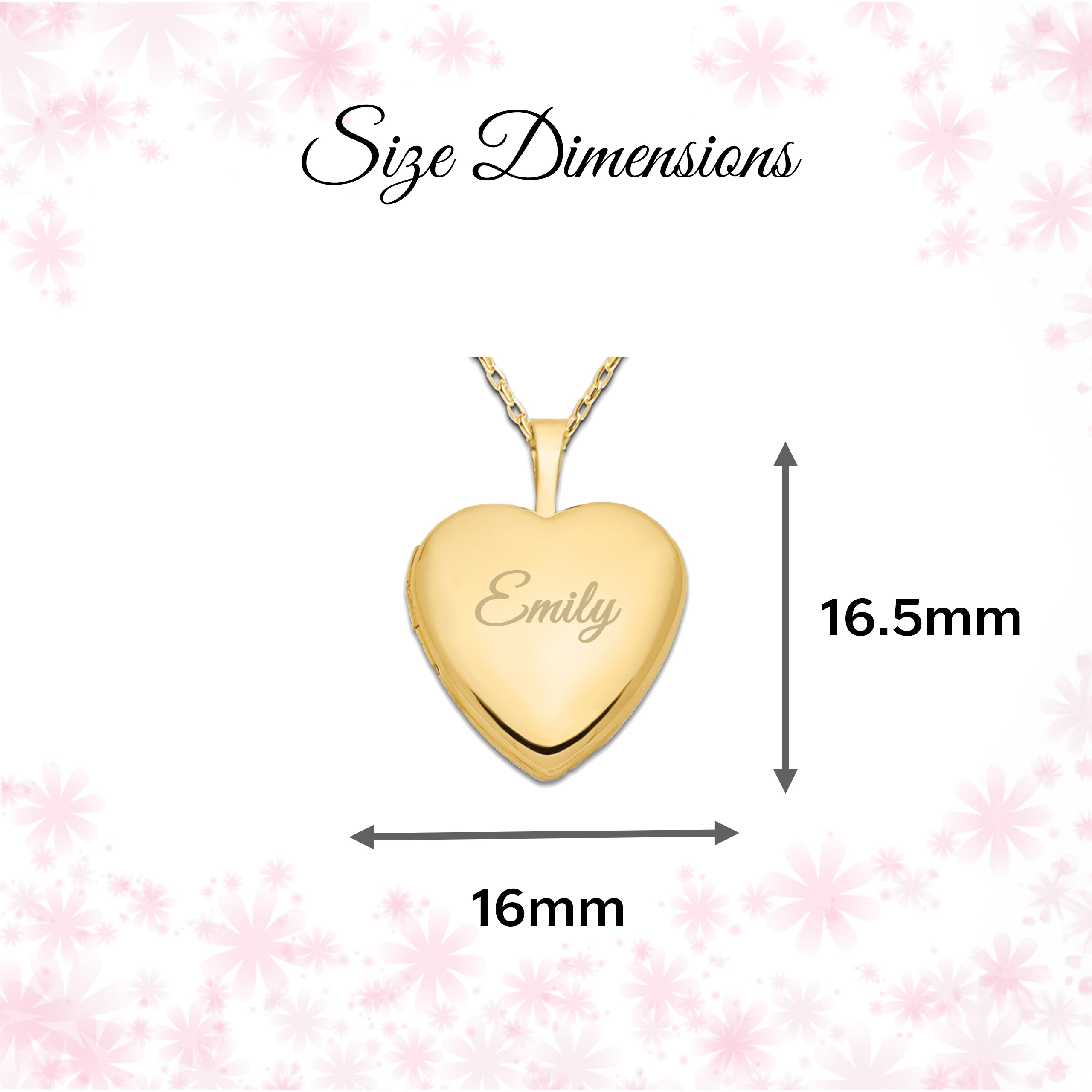 14K Gold-Plated Girls Personalized Heart Locket Necklace – Cherished ...