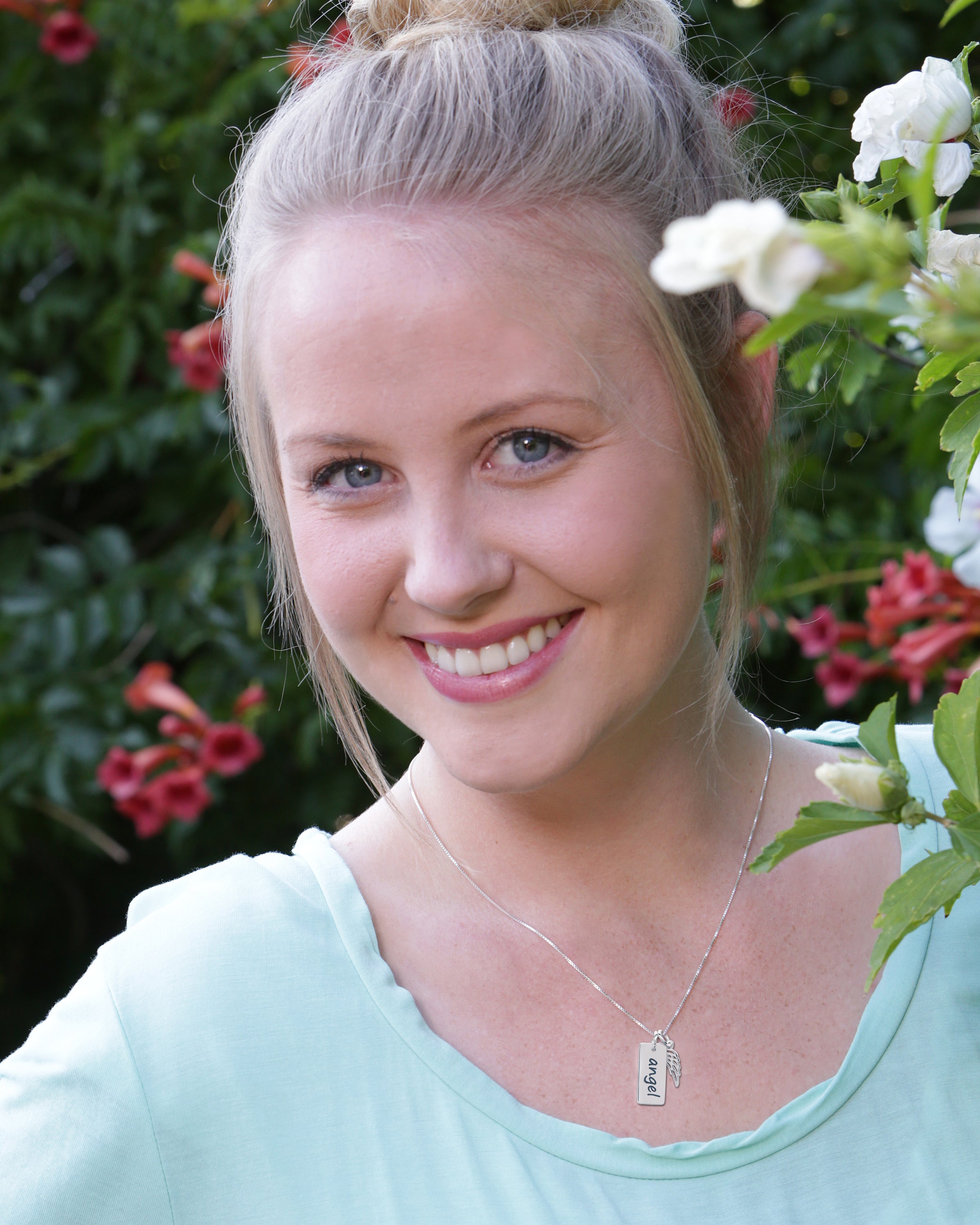 Children's Sterling Silver Angel Necklace with Wings for Little Girls ...