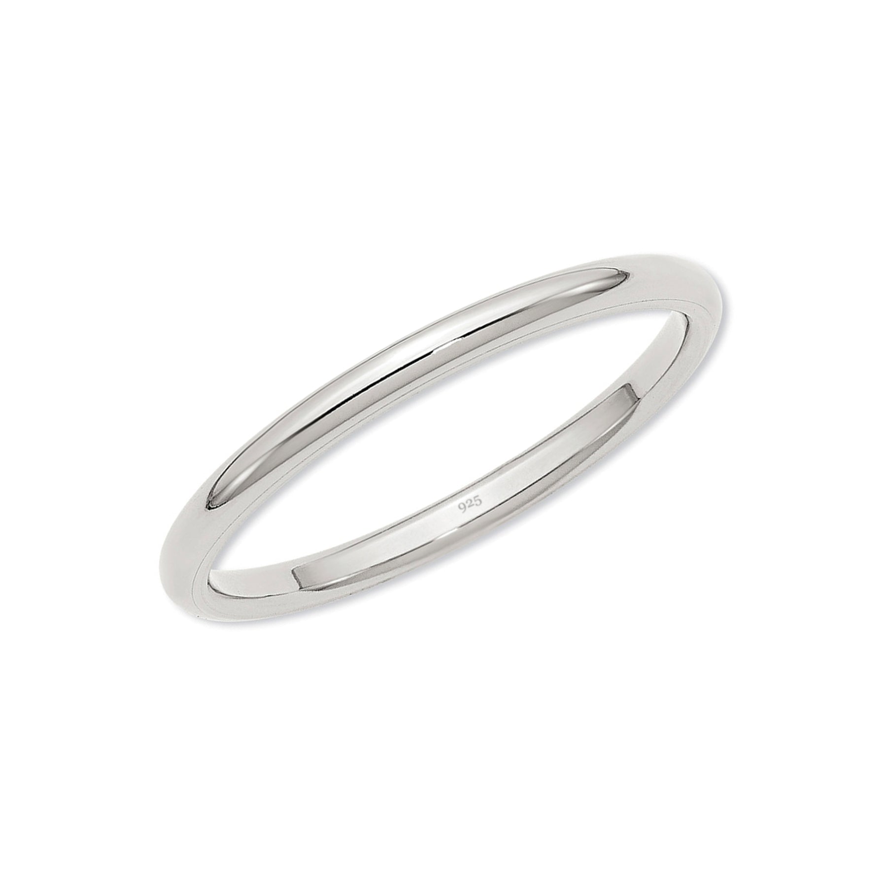 Sterling Silver Baby Ring - 2mm Silver Band for Babies, Kids and Women ...