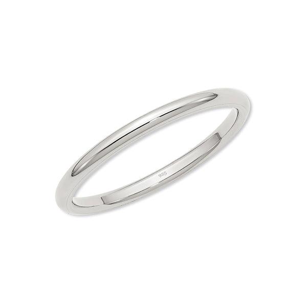 Sterling Silver Baby Ring - 2mm Silver Band for Babies, Kids and Women ...
